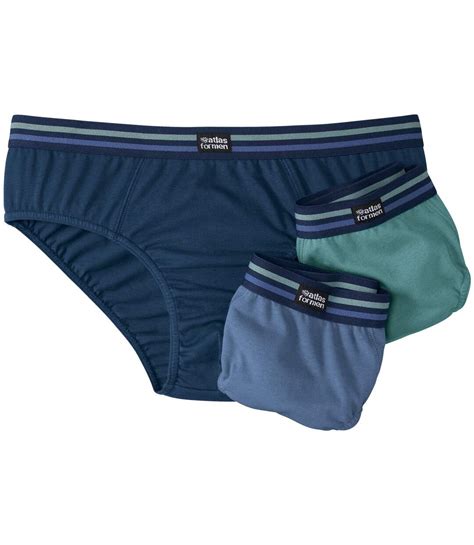 Pack Of 3 Mens Comfort Briefs Navy Blue Green Atlas For Men