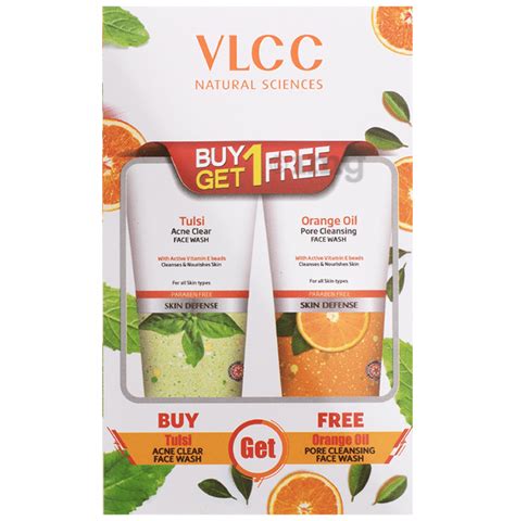 Vlcc Tulsi Acne Clear Face Wash With Orange Oil Pore Cleansing Face