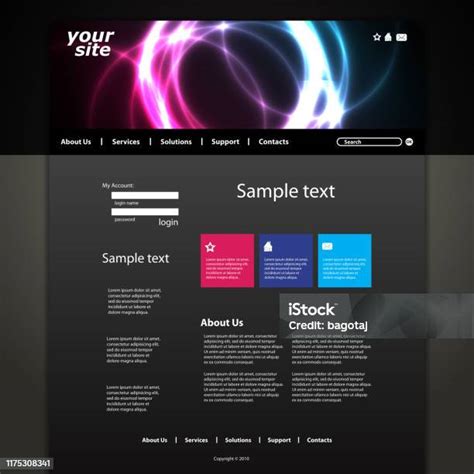 1 ページの Web サイト テンプレート Guiのベクターアート素材や画像を多数ご用意 Gui Html つながり Istock