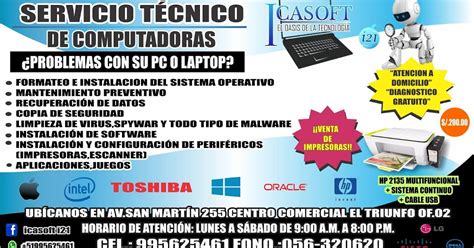 Play Directorio Publicidad Estilo Icasoft i Servicio Técnico de computadoras