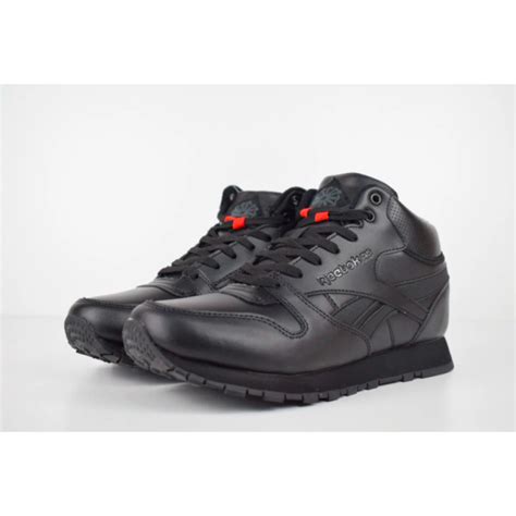 Кроссовки Reebok Classic Черные высокие (Зимние с мехом) купить в СПБ ...