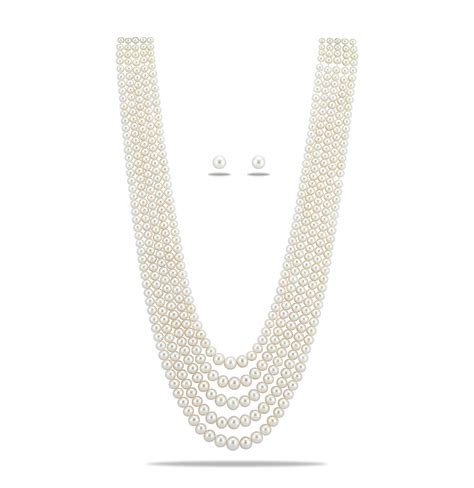 Modernized Freshwater Grading Pearl Necklace Set Mangatrai Pearls