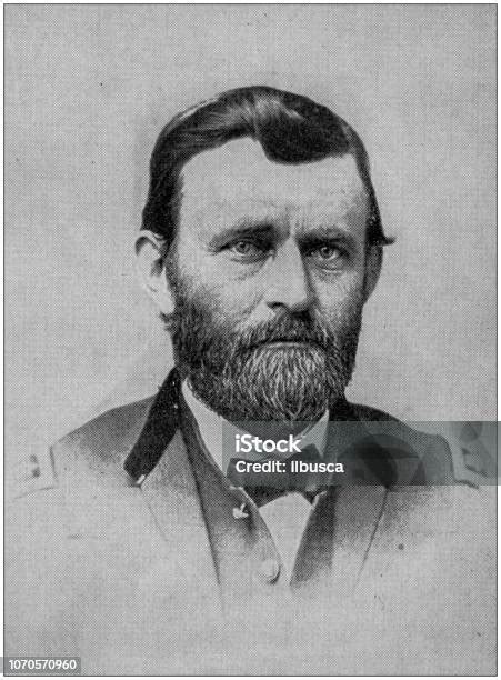Antique Photograph Ulysses Simpson Grant Stock Illustration Download