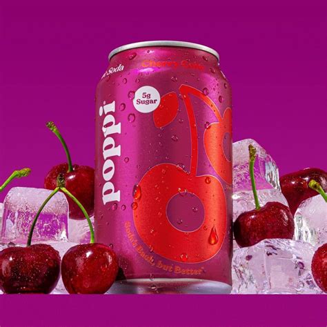 Poppi Cherry Cola Prebiotic Beverage 12 Fl Oz Can In 2025 Cherry