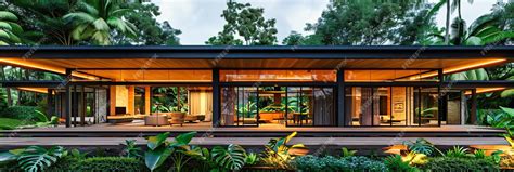 Premium Photo Contemporary Forest Home Blending Modern Architecture