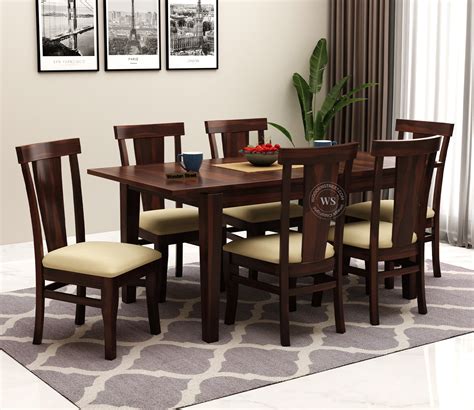 Buy Franco Extendable 6 Seater Dining Set Walnut Finish 38 Off