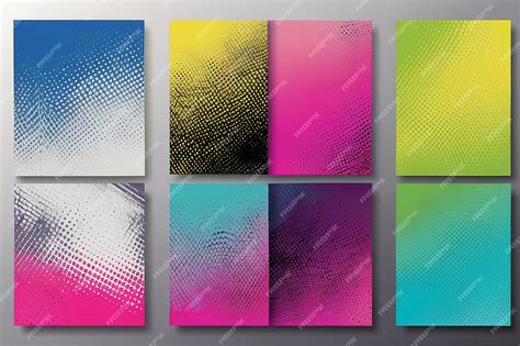 Premium Photo Grunge Point Perforated Halftone Cover Page Templates