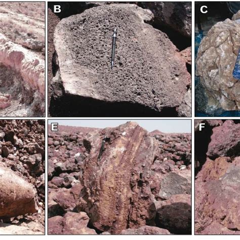 A View Of Basaltic Rocks Covered By Quaternary Sediments B Vesicular
