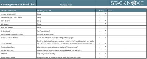 Health Check Marketing Automation Platform Workbook To Calculate Your