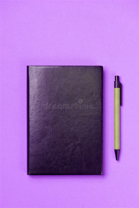 Leather Notebook Cover On A Pink Background Stock Image Image Of