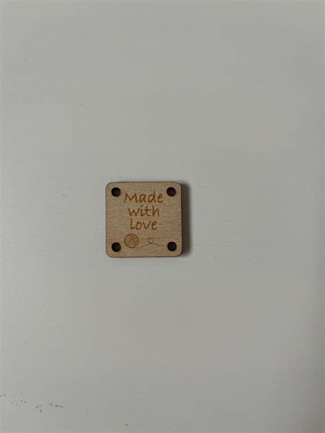 Square Rectangular Buttons Made With Love Laurettecraftsuk
