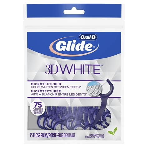 Oral B Glide 3d White Whitening Radiant Mint Flavor Floss Picks