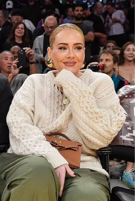 Toteme Oversized Cable Knit Wool Sweater Worn By Adele At La Lakers Vs