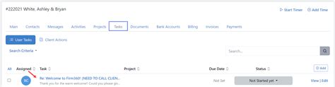 Client Messaging Messages Tab Within Client Firm360