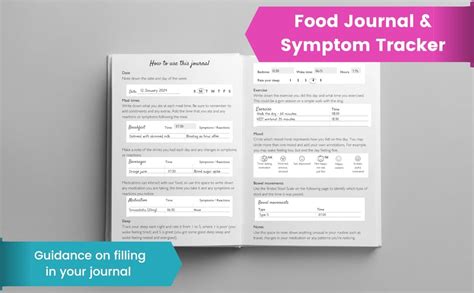 Food Journal Symptom Tracker 60 Day Log Book For IBS Crohn S