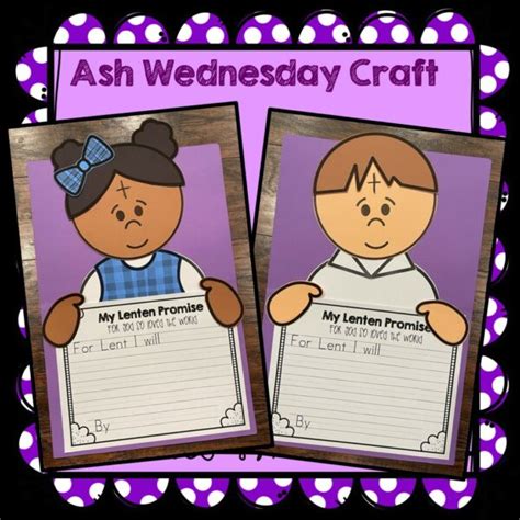 Ash Wednesday Craft Lenten Promise Craft Made By Teachers
