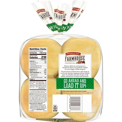 Pepperidge Farm Farmhouse Hearty White Hamburger Buns 3 Pack 8 Count