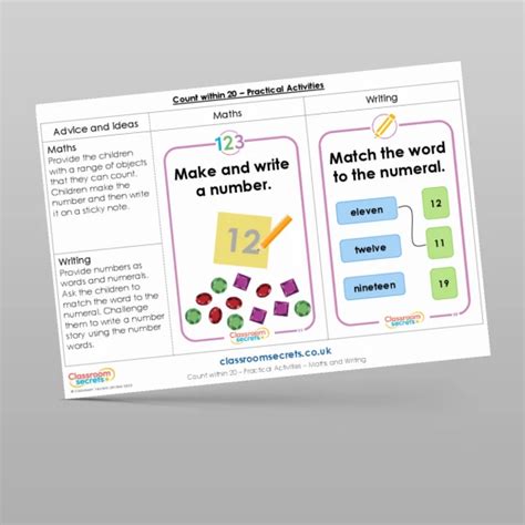 Year 1 Count Within 20 Practical Activities Resource Classroom Secrets