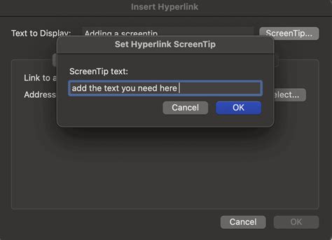 How To Insert A Screen Tip In Word Online