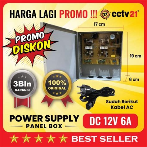 Adaptor Power Supply PSU Box Panel V A CH Free Kabel A C Harga Promo Cctv Lazada Indonesia
