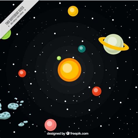 Premium Vector Flat Planets Background