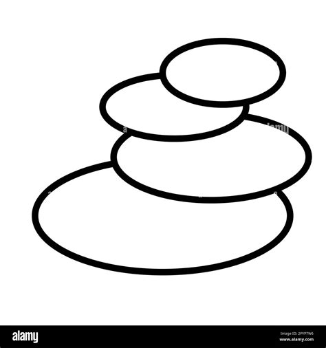 Black And White Simple Linear Icon Of Trendy Glamorous Oval Round