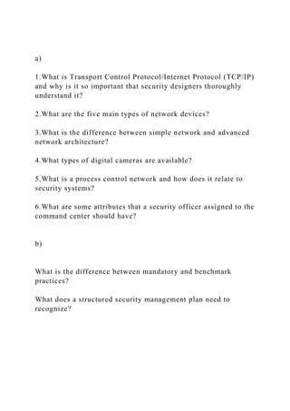 A 1 What Is Transport Control ProtocolInternet Protocol TCP DOCX Computer Networking