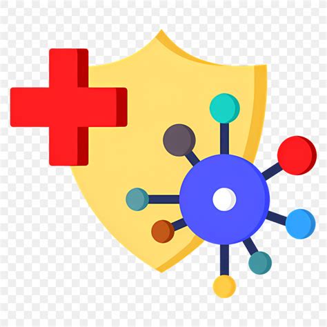 Immunity Shield With Cross And Molecules For Health Protection Png