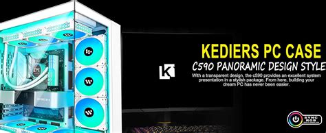 Kediers Pc Case Pre Install 9 Argb Fans Atx Mid Tower Gaming Case With