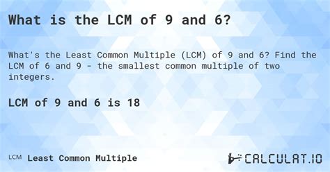 What Is The LCM Of And Calculatio
