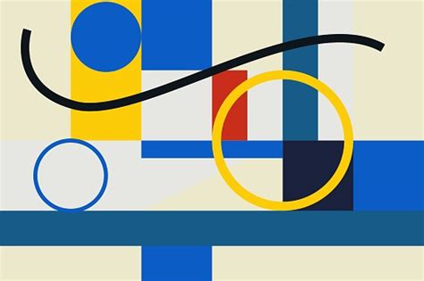 Desain Pola Geometris Vektor Abstrak Yang Mulus Dalam Gaya Kandinsky