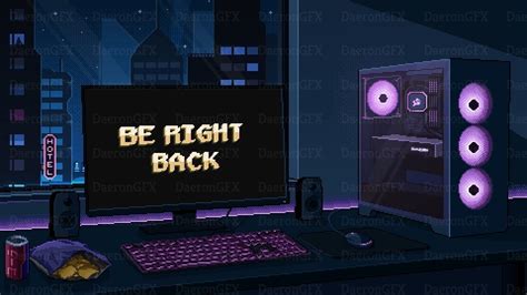 Cyberpunk Overlay Backgrounds For Twitch Stream 4x Animated Pixel Art