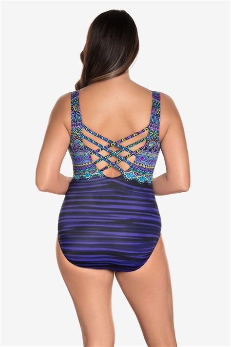 Triple X Back Tank Long Torso One Piece Swimsuit Taj Mahal Longitude Swim