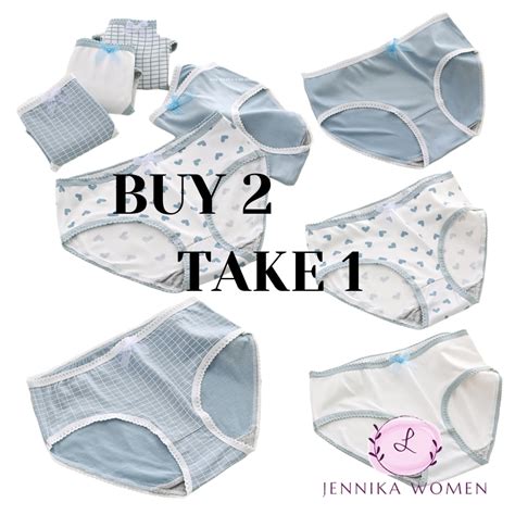 Jennika Women Buy Take Blue Mesh Lovely Panty Underwear Davao Shopee Philippines