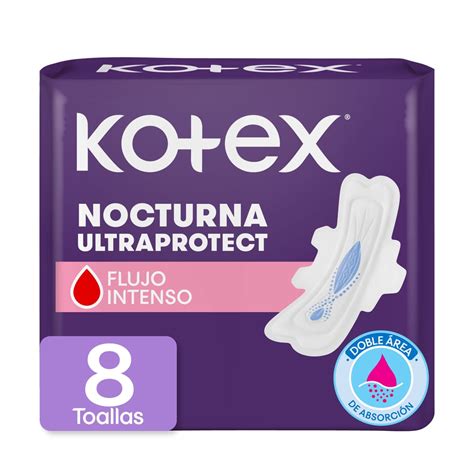 Comprar Toallas Femeninas Kotex Nocturna Ultraprotect 8 Unidades