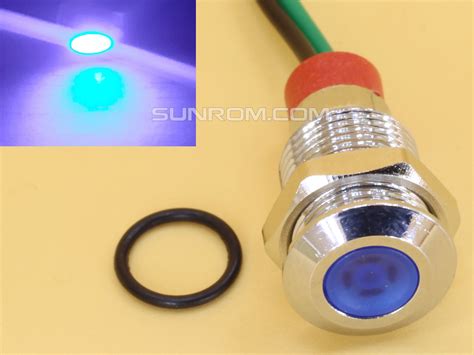 Blue 10mm 110 220v Ac Panel Mount Indicator Led With 15cm Wire 8004