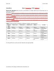 Babe Enzyme Activity Data Sheet SU Docx BIOL Summer Data Sheet Name Truong