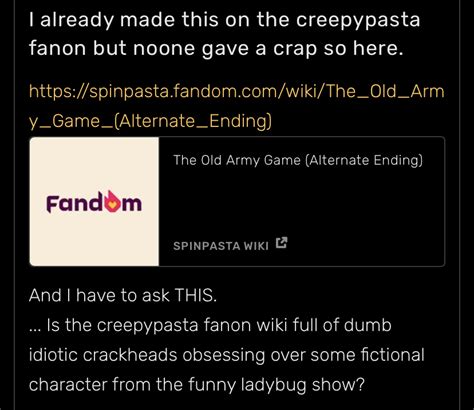 Spinpasta Ranting About Creepypasta Fanon Wiki Be Like Fandom