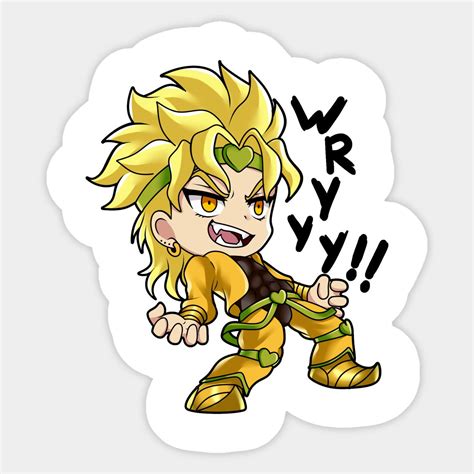 Dio Wryyy Sticker Cartoon Stickers Anime Printables Music Stickers