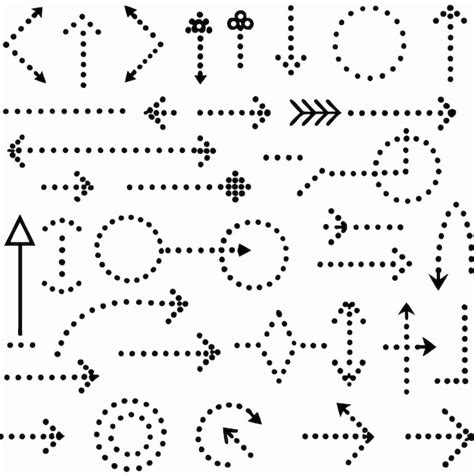 Premium Vector Dotted Arrows Guide Navigating Direction With Precision