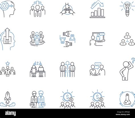 Industry Framework Line Icons Collection Regulation Structure