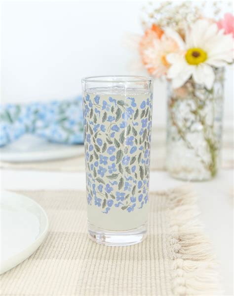 Poppies Tall Juice Glass 1canoe2