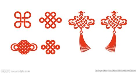 矢量中国结 花瓣网