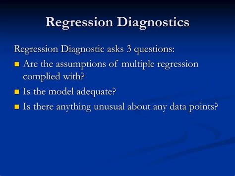 Ppt Regression Diagnostics Powerpoint Presentation Free Download