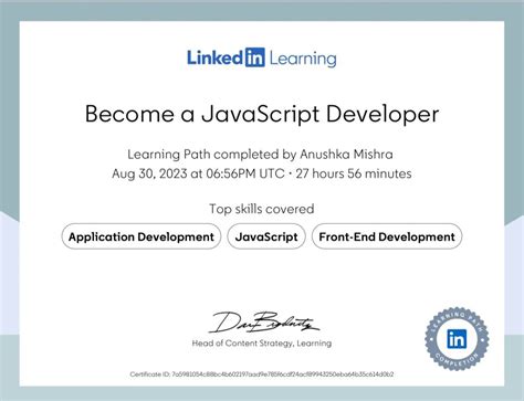 I Am Thrilled To Announce That I Have Successfully Completed A Comprehensive Java Script Course