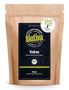 Kakao Pulver Bio 300g 100 reines Kakaopulver stark entölt 11 Fett ohne Zucker ohne