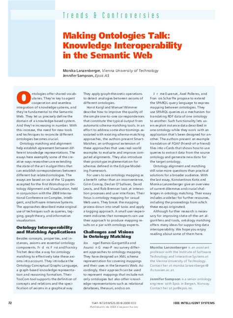Pdf Making Ontologies Talk Knowledge Interoperability In The