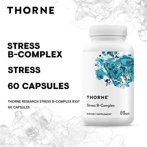 Thorne Research Stress B-Complex 60 Capsules (BBE: 01/2025) - Vitamin B ...