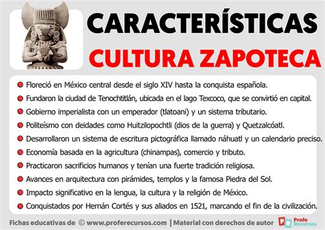Características de la Cultura Zapoteca