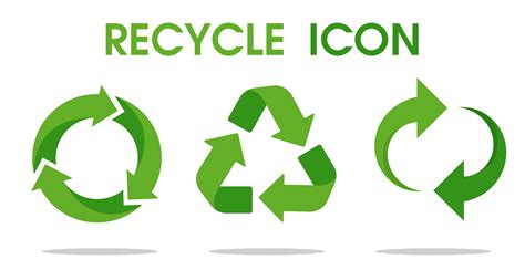 Símbolo De Flecha De Reciclaje Significa El Uso De Recursos Reciclados